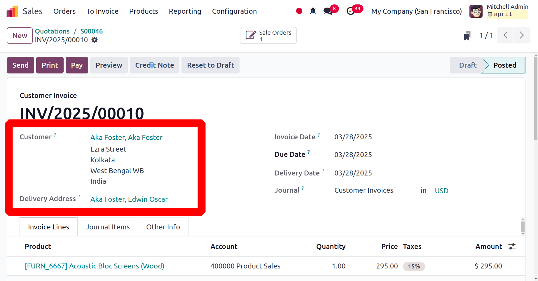 How to Manage Customer Invoices in a Business with Odoo 18 Accounting