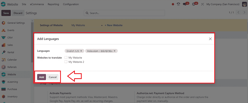 How to Manage the Language of a Website in Odoo 17