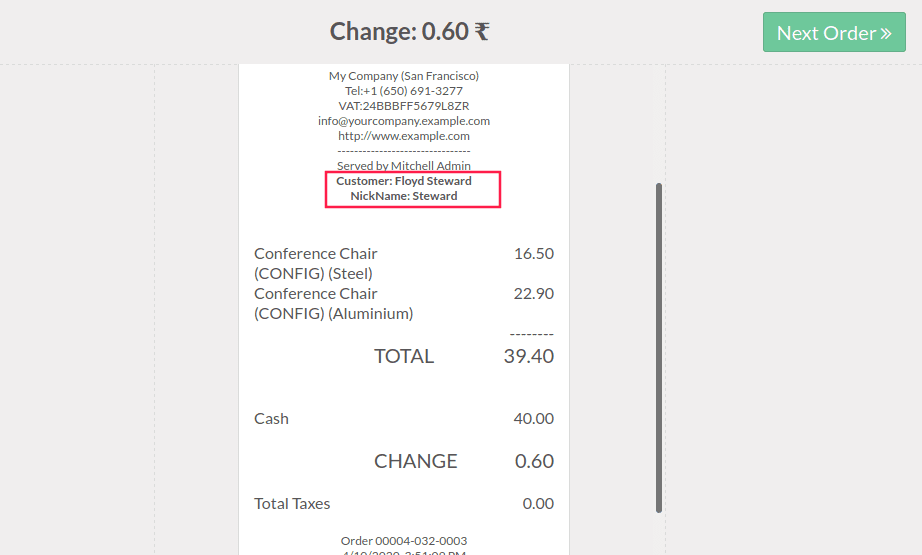 Customize POS Receipt In Odoo 13 Professional Freelancer