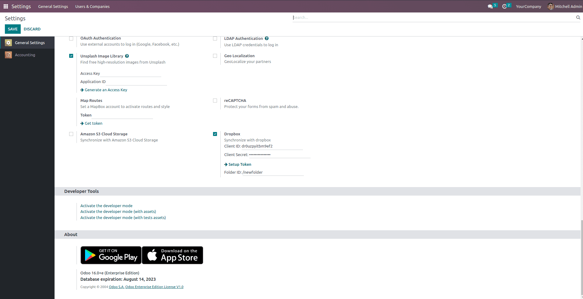 How to Setup Dropbox Integration in Odoo 16