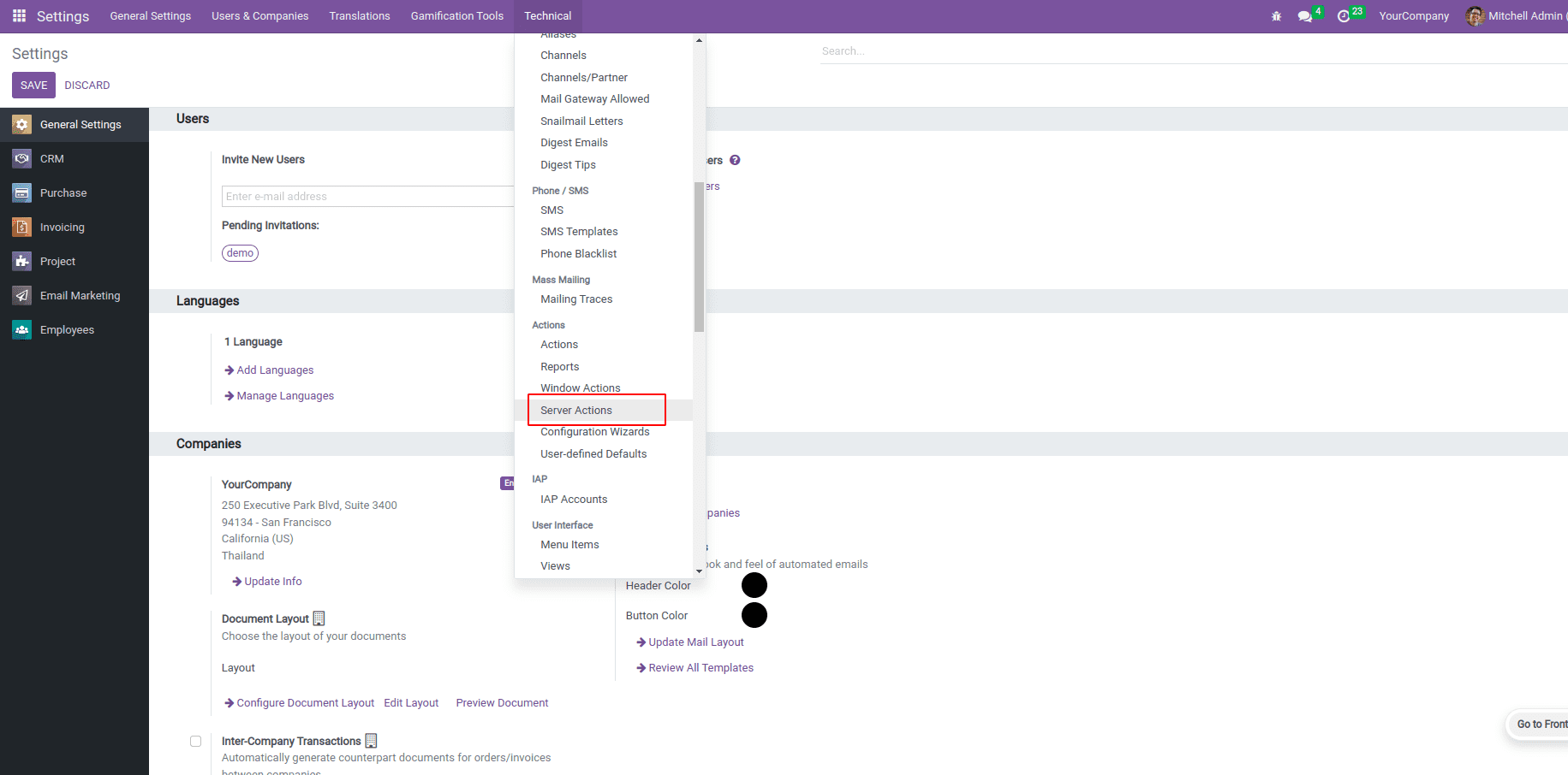 Others Create Server Actions Odoo 16 Development Book