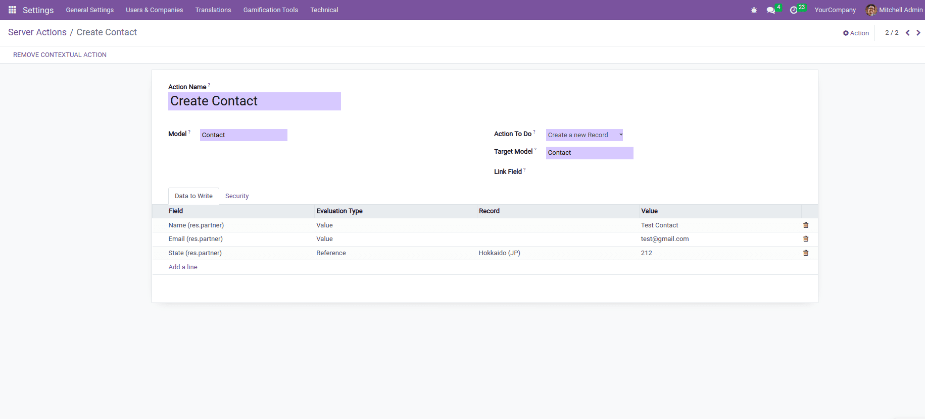 Others Create Server Actions Odoo 16 Development Book