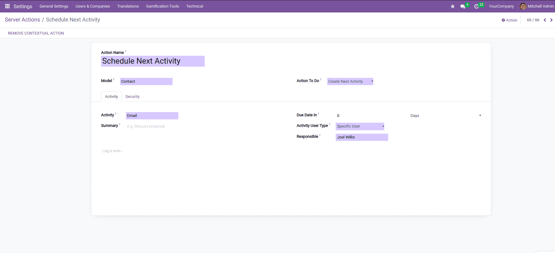 Others Create Server Actions Odoo 16 Development Book