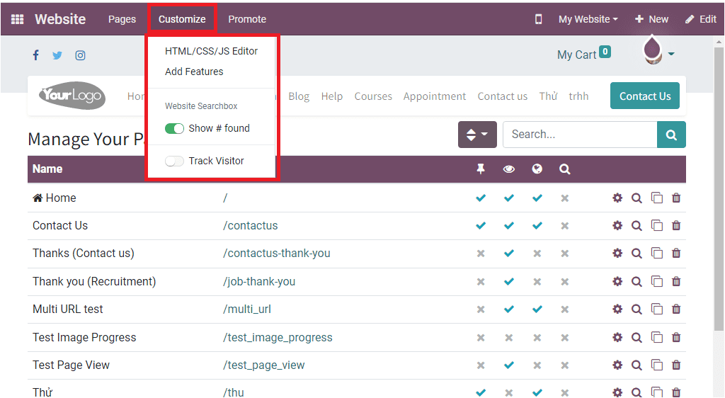 Customize Menu in Odoo 15 Website - Odoo v15 Enterprise Customize Menu in Odoo 15 Website - Odoo v15 Enterprise