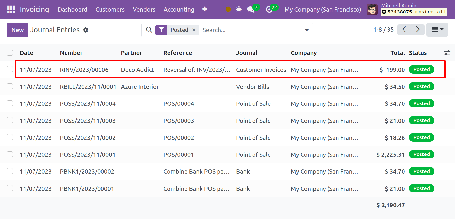 Journal Groups & Journal Entries in Odoo 17 Invoicing | Odoo 17 ... Journal Groups & Journal Entries in Odoo 17 Invoicing | Odoo 17 ...