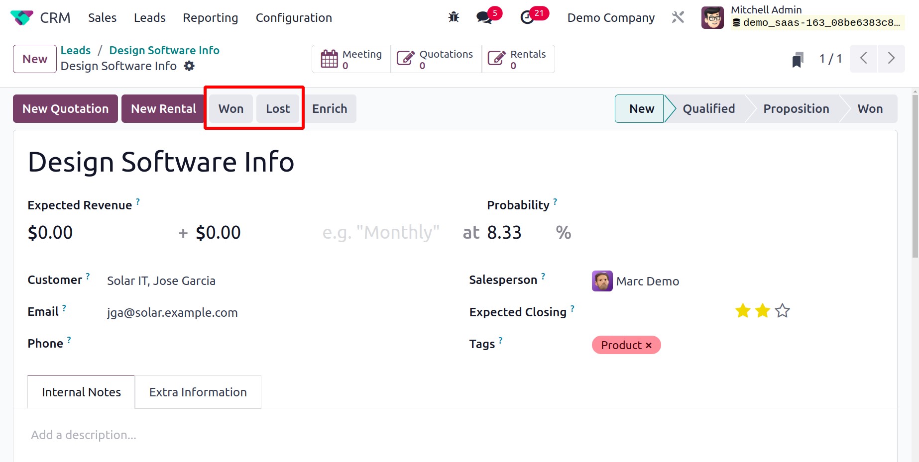 Lost Reason in Odoo 17 CRM | Odoo v17 Enterprise Edition Book Lost Reason in Odoo 17 CRM | Odoo v17 Enterprise Edition Book