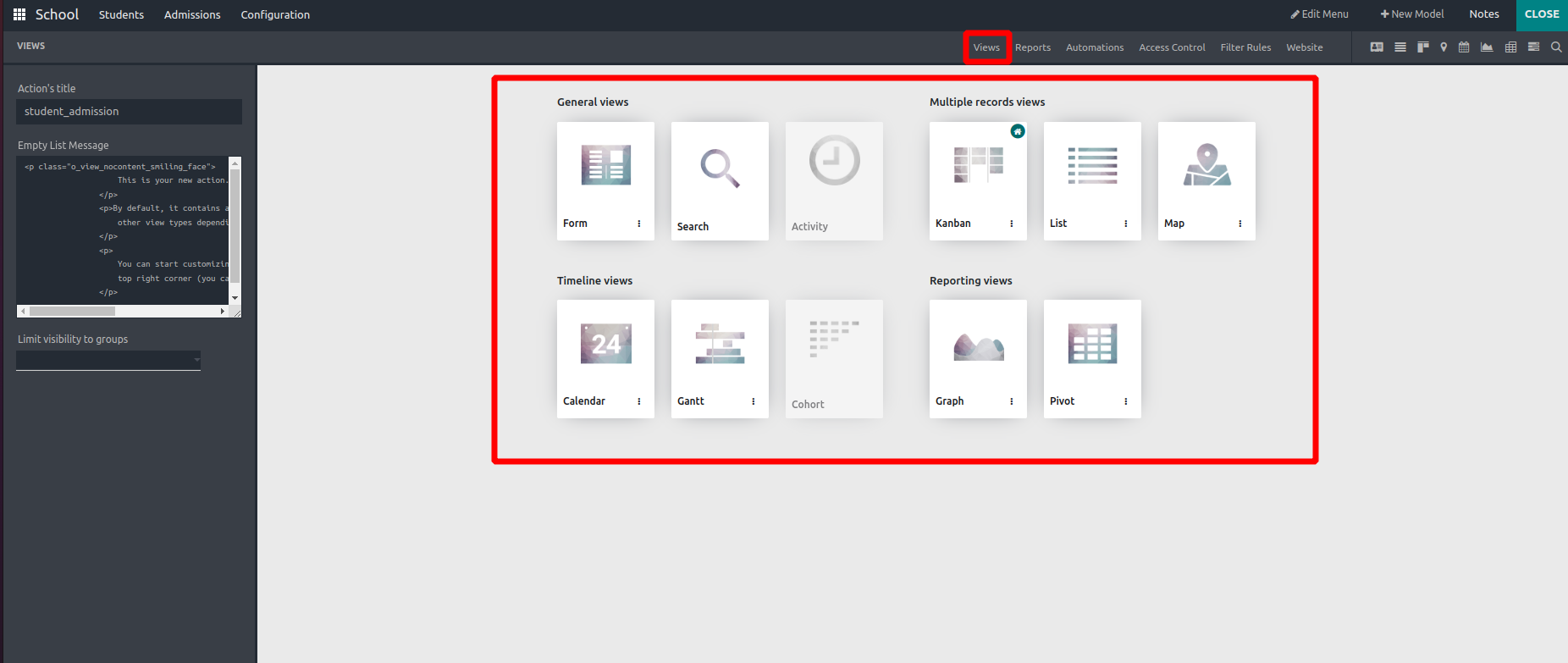 Creating a new app | Odoo 16 Studio Book
