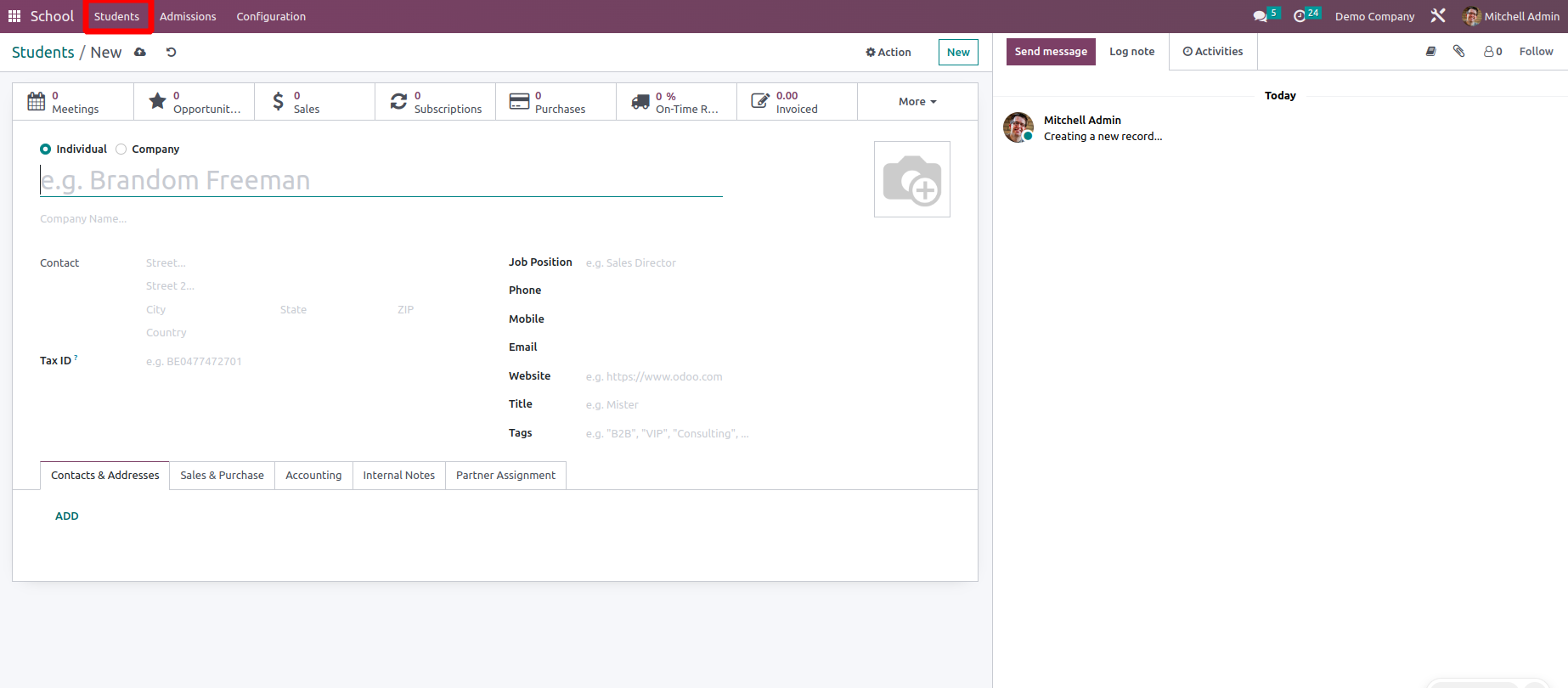 Creating a new app | Odoo 16 Studio Book